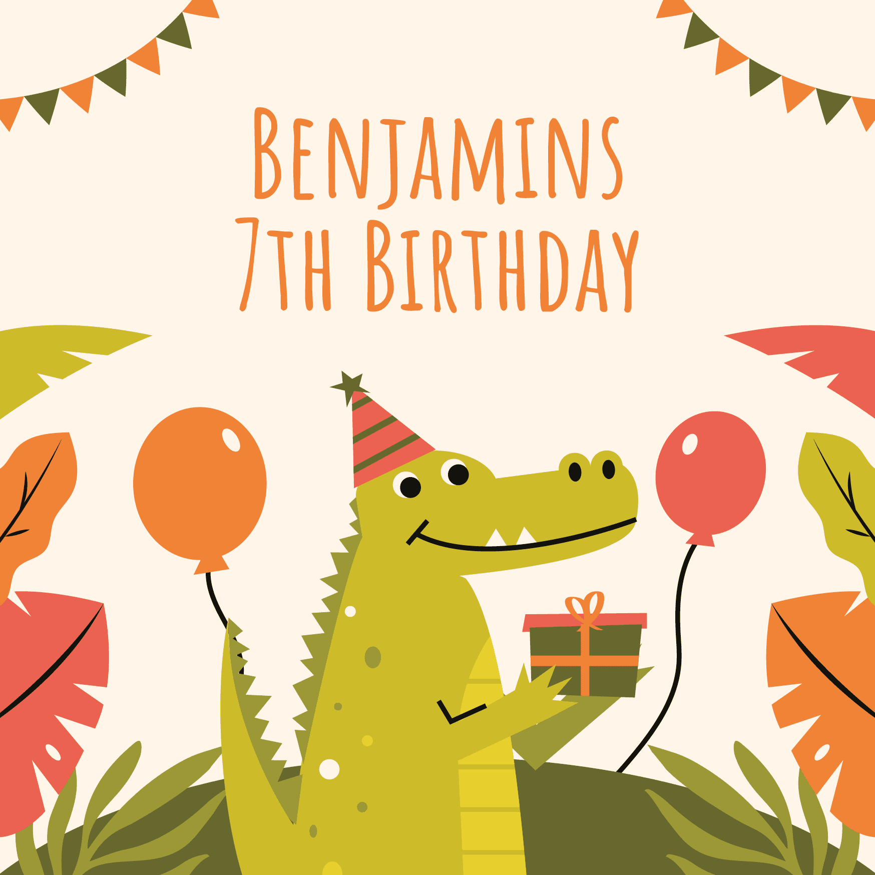 Invitation 7th birthday template - Use it now for free!