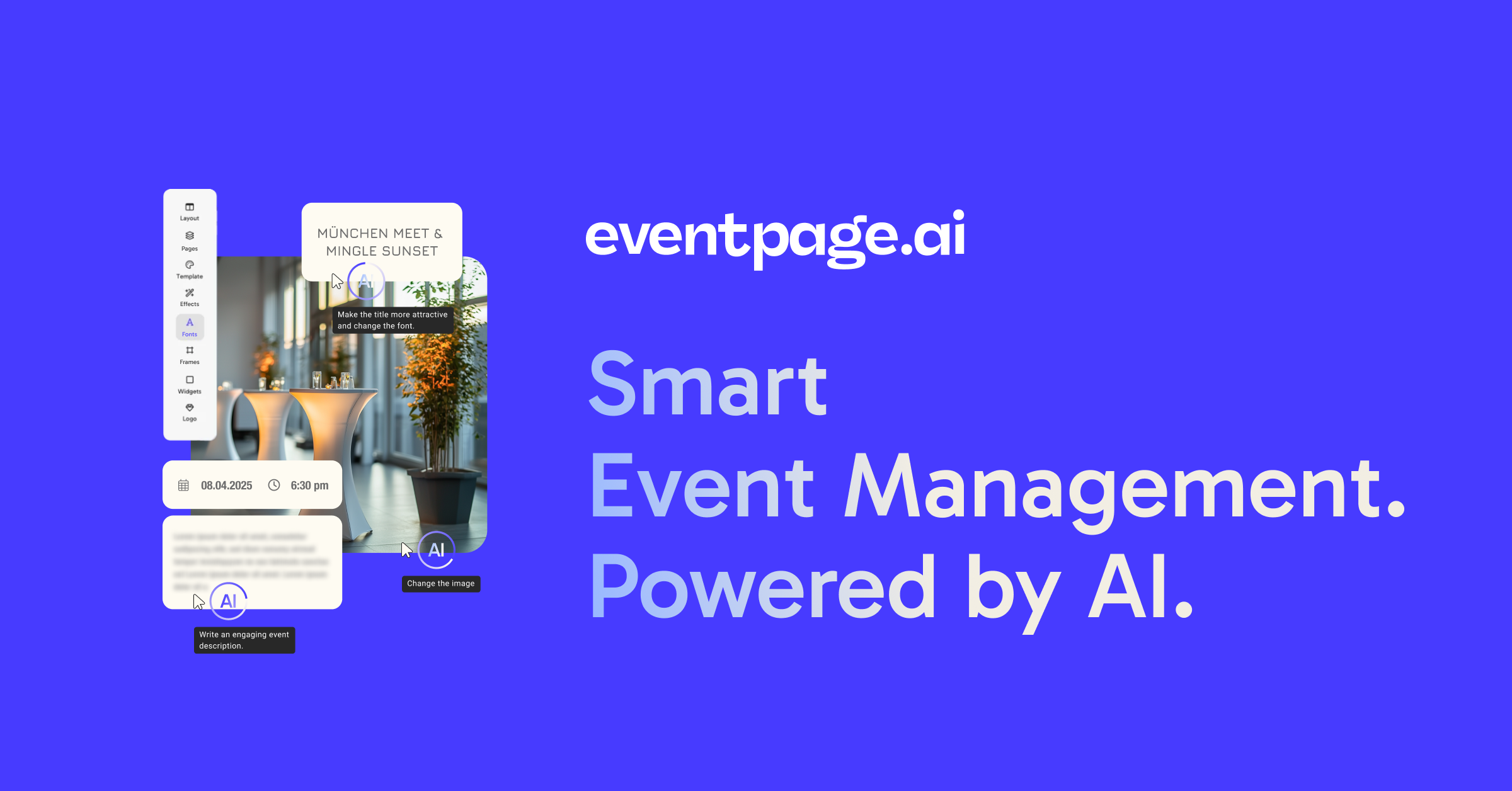 AI Venue Finder: Effortless venue booking with eventpage.ai